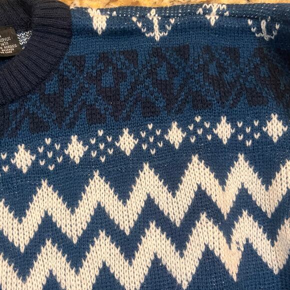 Title Unknown | Sweaters | Vintage 9s Men Medium Sweater Geometric ...